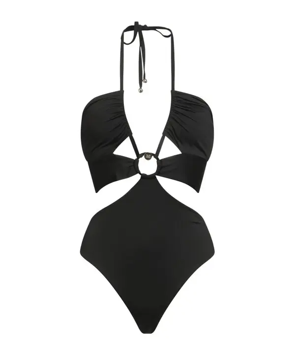 Max Mara Halterneck Cut-out One-piece Swimsuit With Ring Detail
