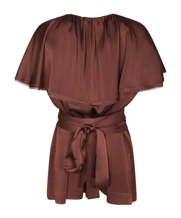 Fabiana Filippi Tie-neck V-neck Blouse