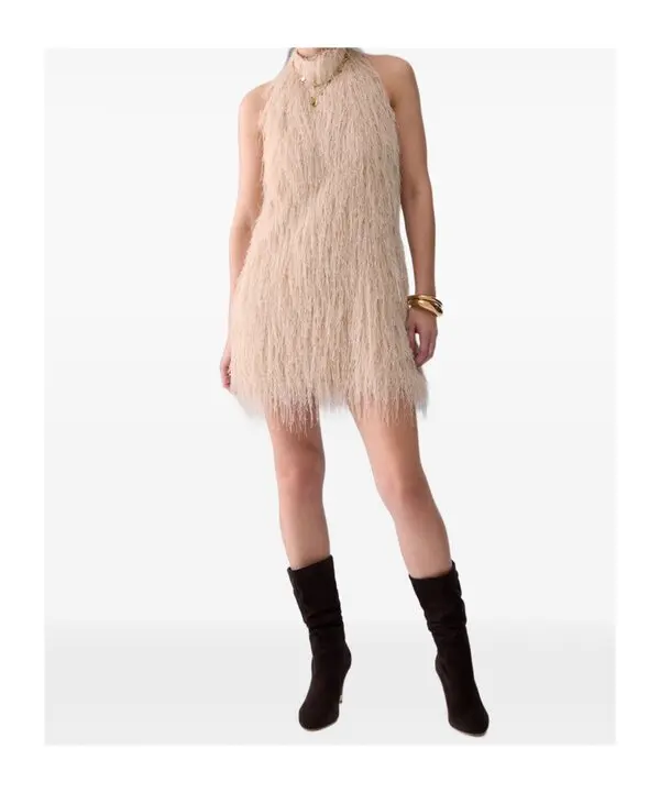 Liu Jo Short Dress With Frayed Fabric