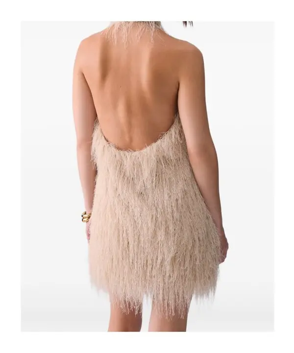Liu Jo Short Dress With Frayed Fabric
