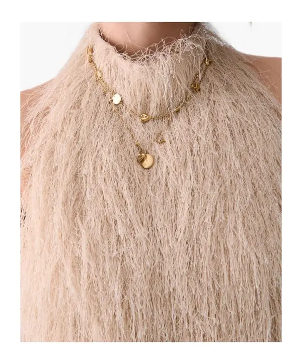 Liu Jo Short Dress With Frayed Fabric