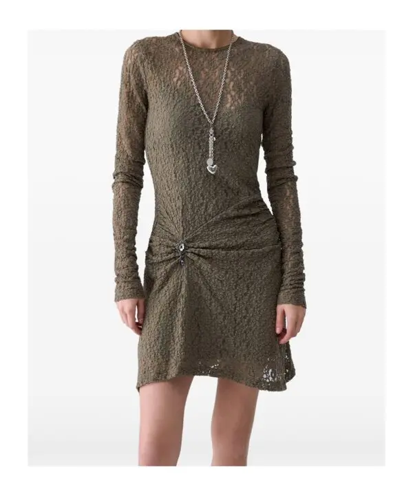 Liu Jo Long Sleeve Lace Embellished Mini Dress
