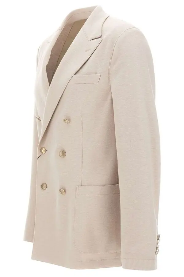 Eleventy Double-breasted Peak-lapel Blazer
