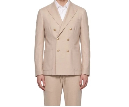 Eleventy Double-breasted Peak-lapel Blazer