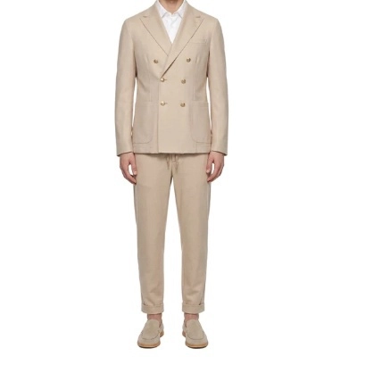 Eleventy Double-breasted Peak-lapel Blazer