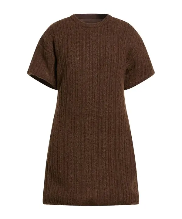 MAISON MARGIELA Cable-knit Crewneck Dress - Brown