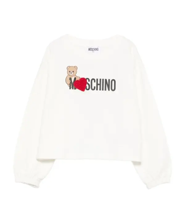 Moschino Teddy Bear Heart Patch Sweatshirt - White