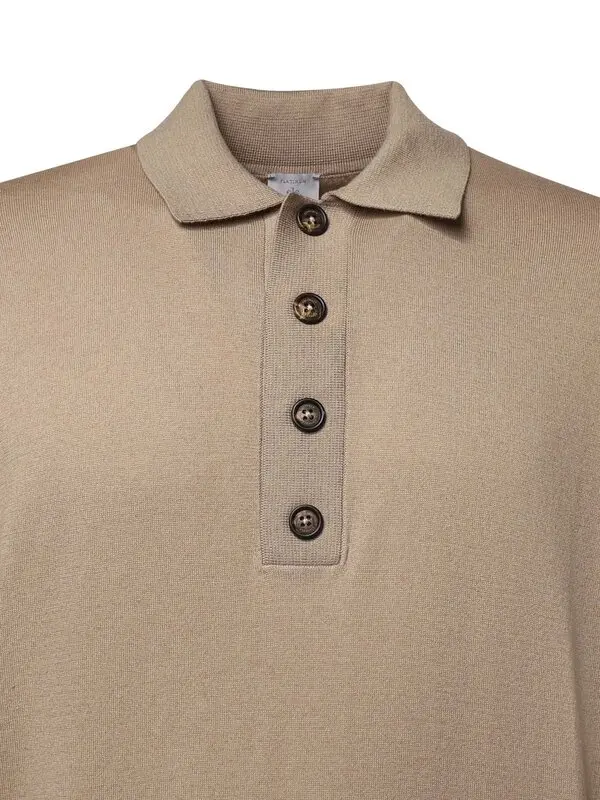 Eleventy Long-sleeve Knitted Polo Shirt