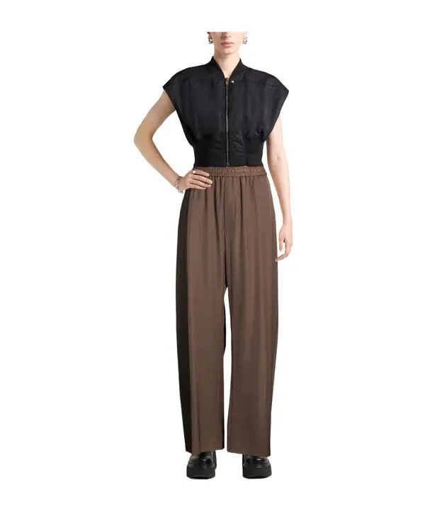 MAISON MARGIELA Solid Color Wideleg Trousers
