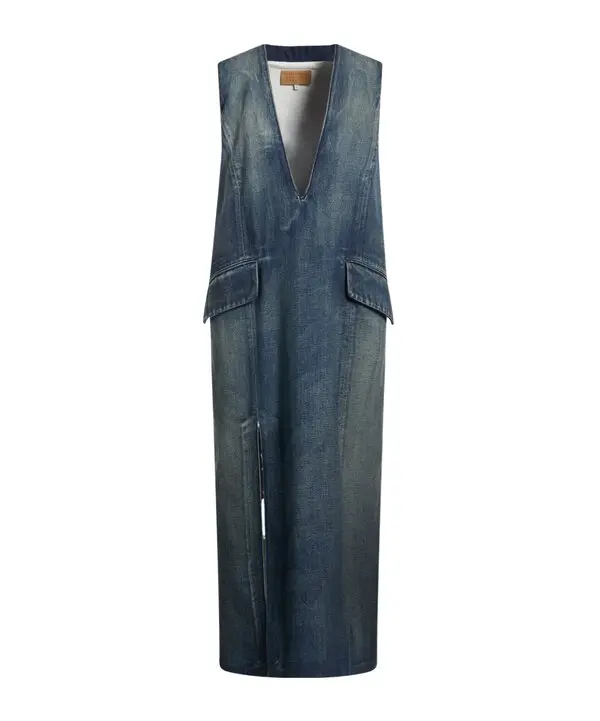 MAISON MARGIELA Denim Sleeveless Maxi Dress
