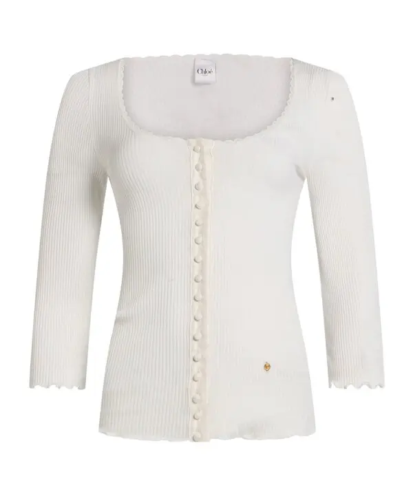 Chloé Solid Color Tops