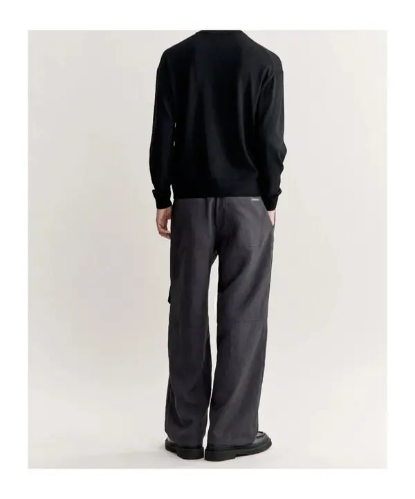 Maison Kitsuné Red Profile Fox Merino Wool Jumper - Black