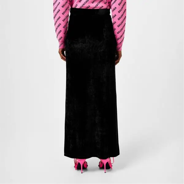 Balenciaga Velvet Maxi Skirt