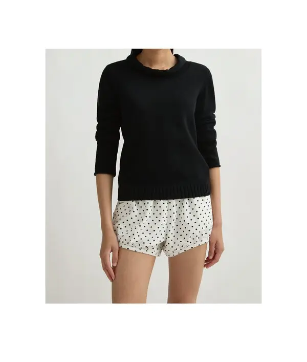 Posse Long Sleeve Knitwear With Rolled Collar And Cuffs