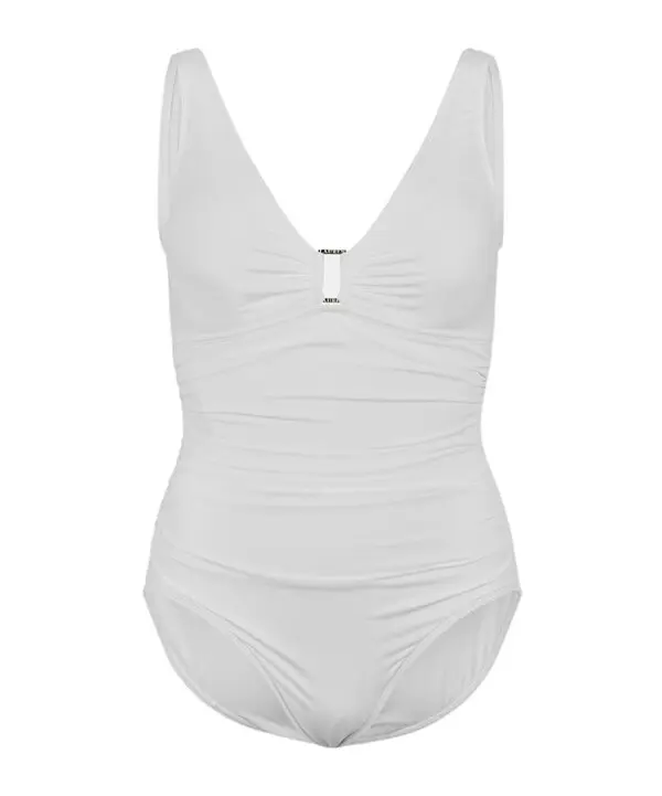 Ralph Lauren Ring Detail Plunge Swimsuit - White