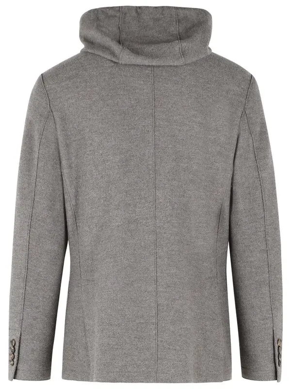 Eleventy Layered Blazer With Hood