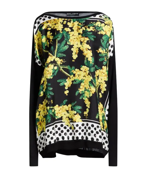Dolce & Gabbana Floral Print Long Sleeve Knit