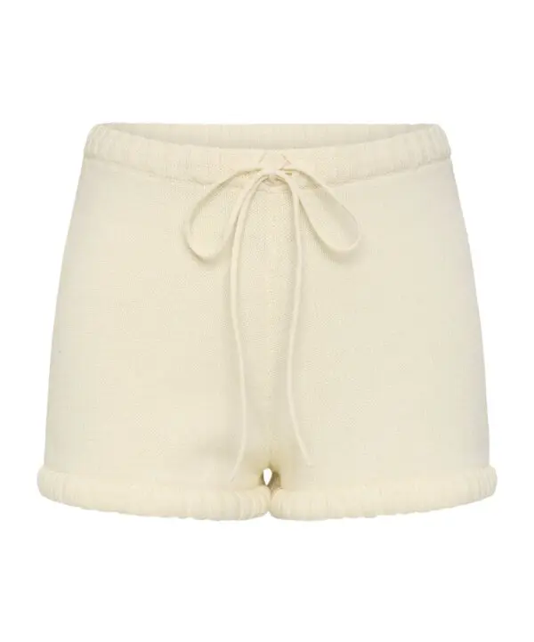 Posse Drawstring Knit Shorts - Ivory