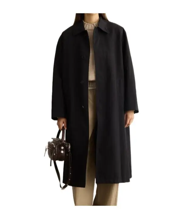 DUNST Collared Long-sleeved Trench Coat