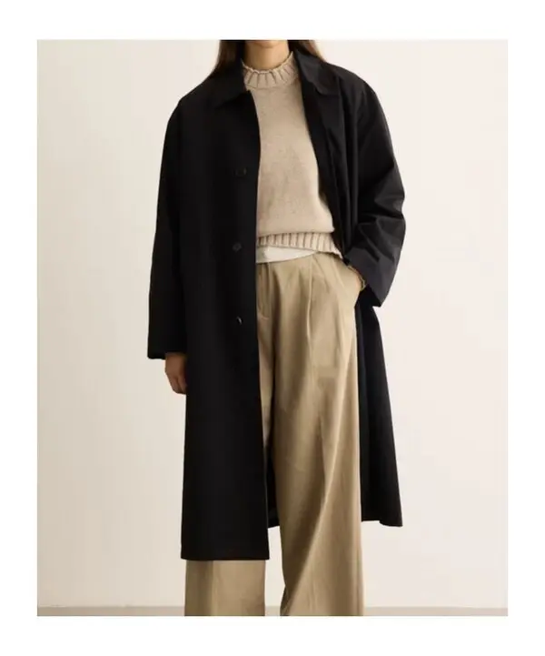 DUNST Collared Long-sleeved Trench Coat