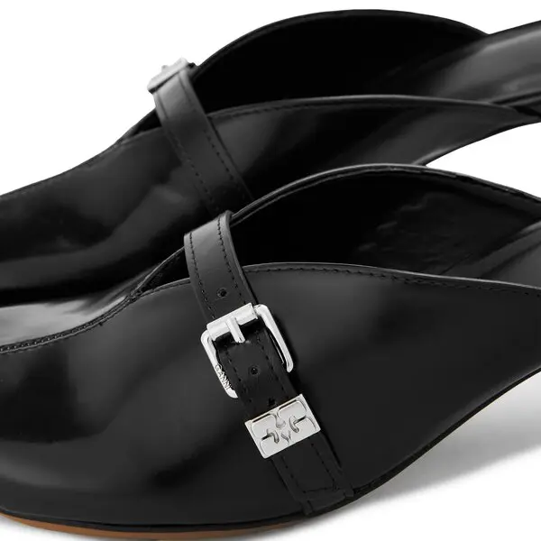 GANNI Heeled Mules With Buckle Detailing