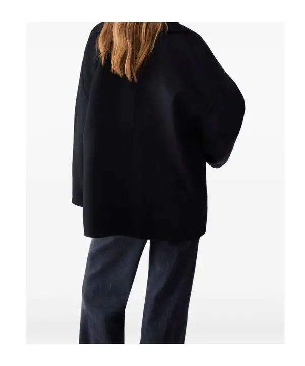 Liu Jo Cropped Wool Coat With Belted Waist