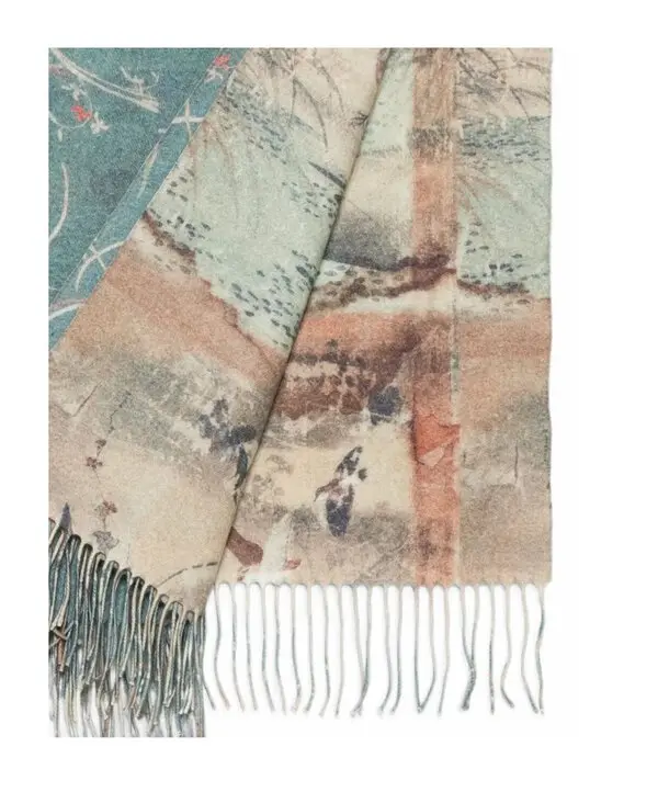 PIERRE-LOUIS MASCIA Floral-print Fringed Scarf