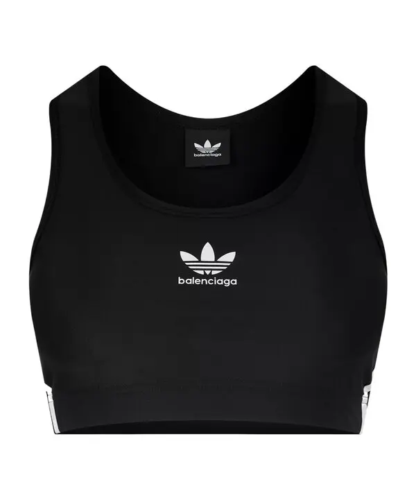 Balenciaga Logo Cropped Vest - Black