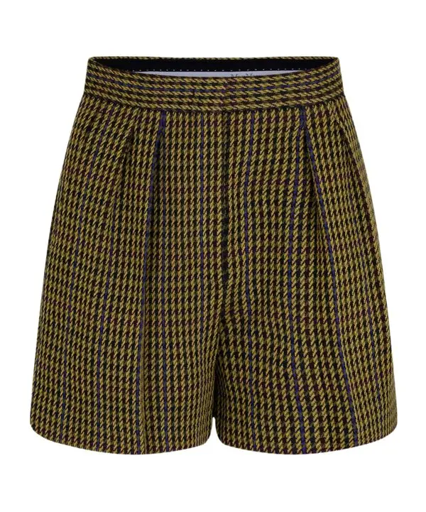 Max Mara Houndstooth Pleated Shorts