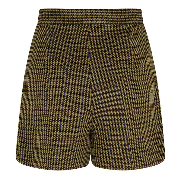 Max Mara Houndstooth Pleated Shorts