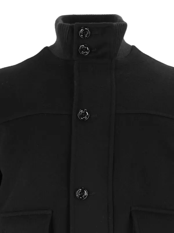 LARDINI Stand Collar Pocket Coat