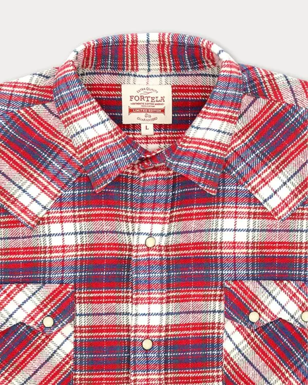 FORTELA Josh Checkered Cotton Western Shirt