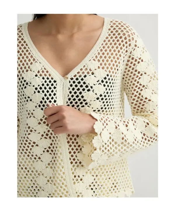 Posse Long-sleeved Crochet Cardigan