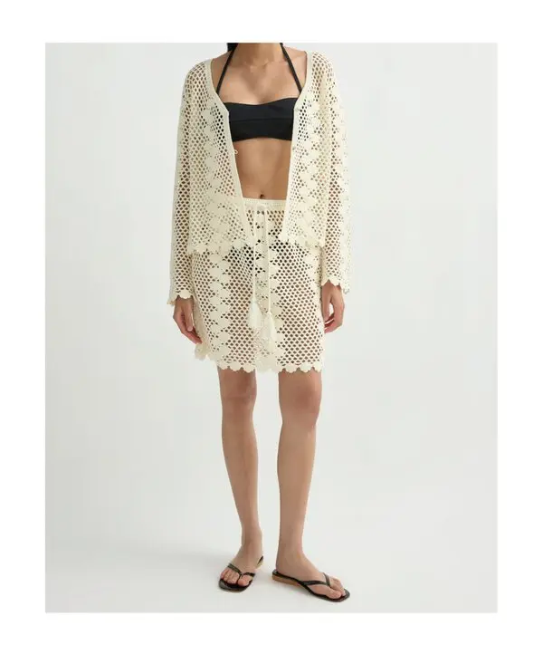 Posse Long-sleeved Crochet Cardigan