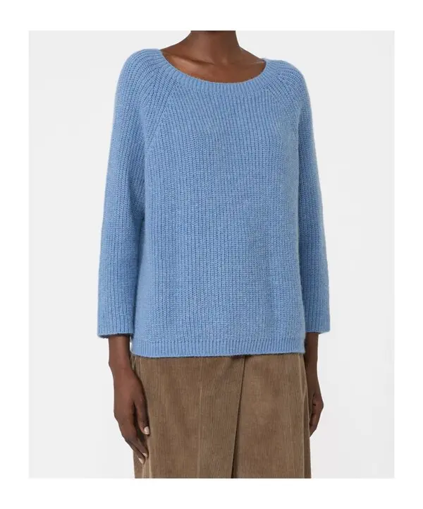 Max Mara Mohair Blend Knit Jumper - Light Blue