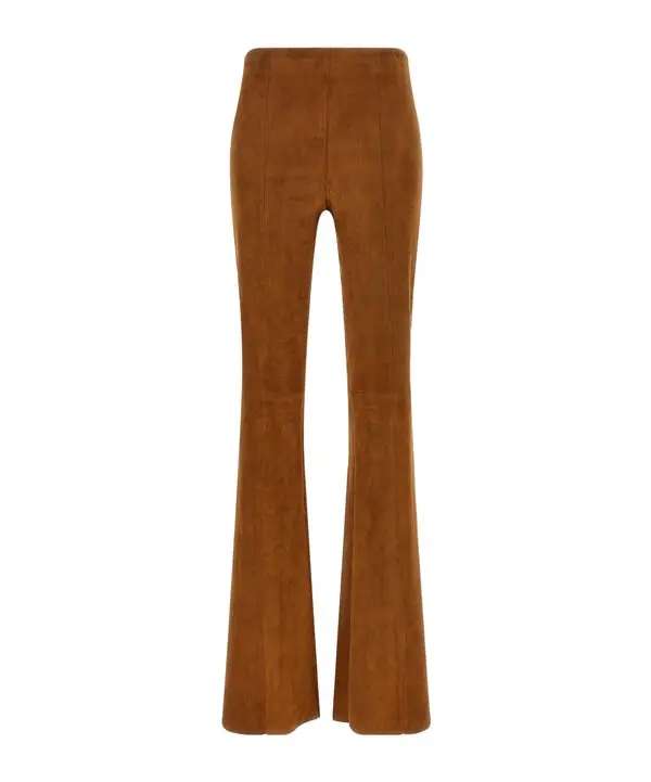 Stouls Gégé Flared Suede Pants - Brown