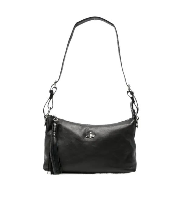 VIVIENNE WESTWOOD Emma Orb-plaque Shoulder Bag - Black