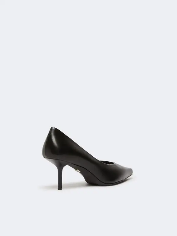 Max Mara Leather Court Shoes - Black