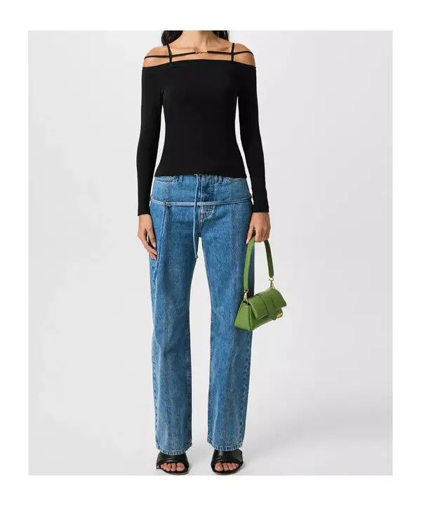 Jacquemus Off-the-shoulder Top With Strap Detailing
