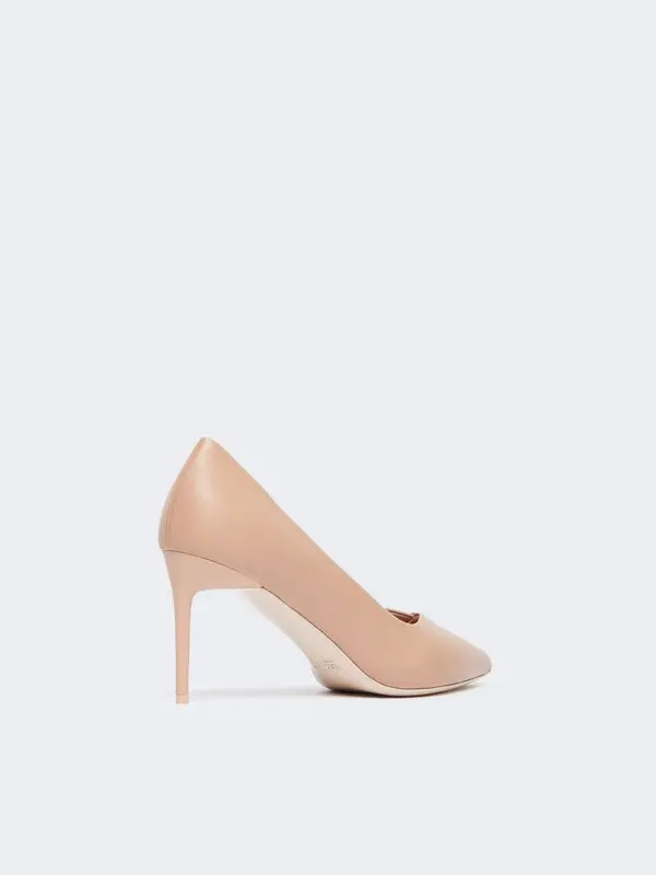 Max Mara Nappa Leather Court Shoes Powder