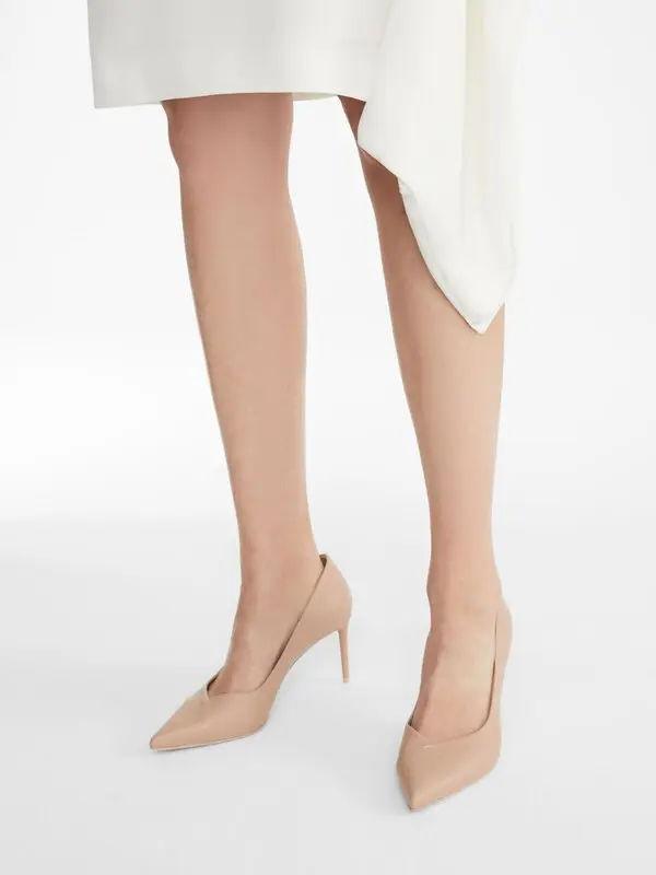 Max Mara Nappa Leather Court Shoes Powder