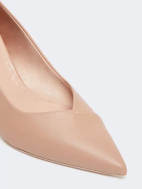 Max Mara Nappa Leather Court Shoes Powder