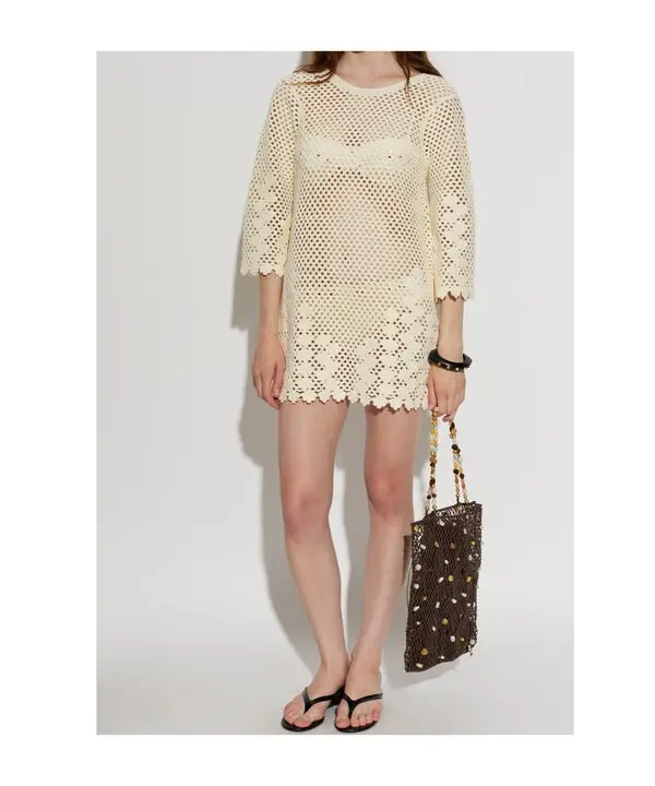 Posse Saskia Floral-crochet Mini Dress