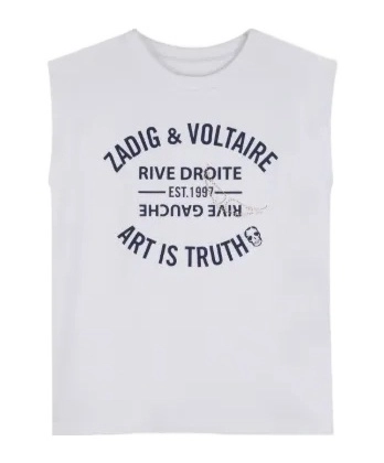 Zadig&Voltaire Graphic Print Sleeveless Top - White