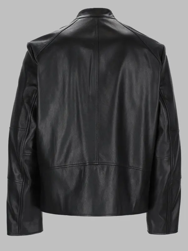 Hugo Boss Hugo Stand-collar Leather Jacket