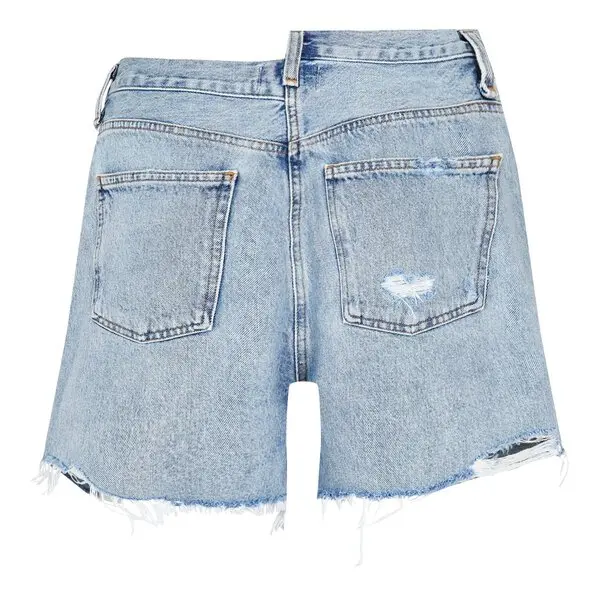 AGOLDE Asymmetrical Denim Shorts With Multiple Pockets