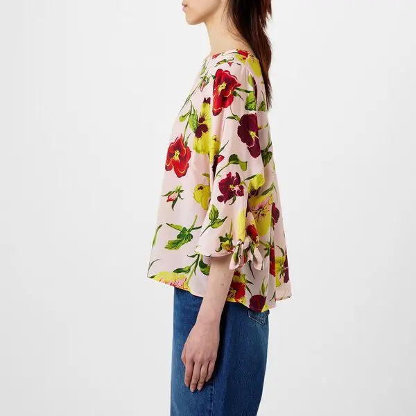 Max Mara Floral Print Long Sleeve Shirt