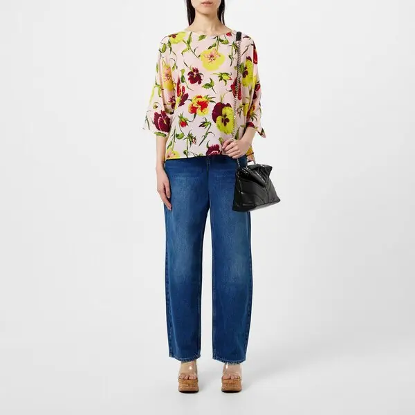 Max Mara Floral Print Long Sleeve Shirt