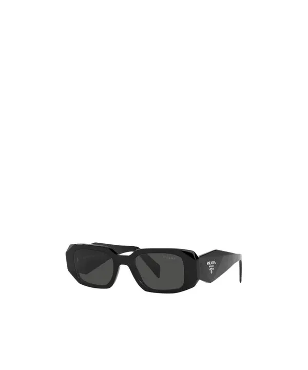 Prada Logo Rectangular Sunglasses - Black