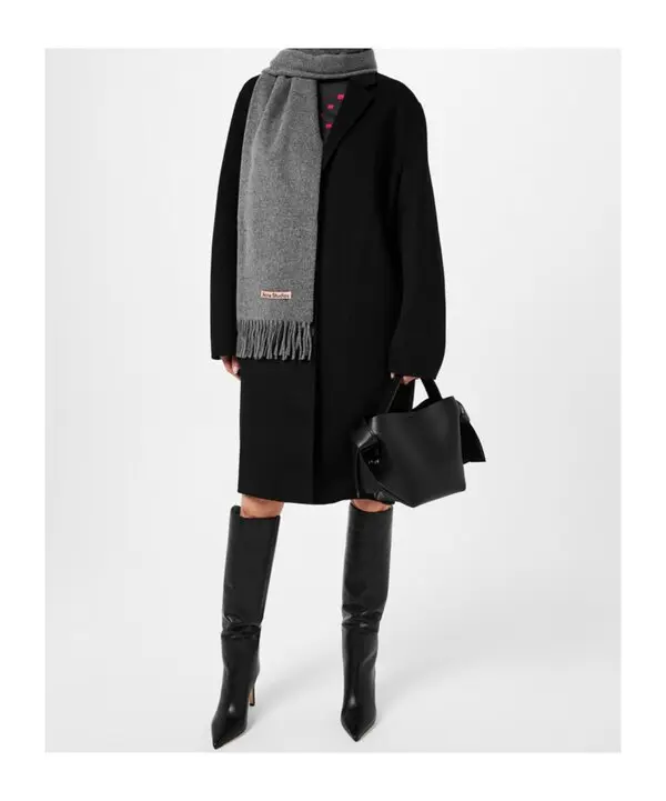 Acne Studios Fringed Scarf - Gray